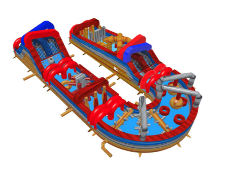 134 Ft Ultimate Dash Mega Obstacle Course - Extreme Fun Company, Inc ...